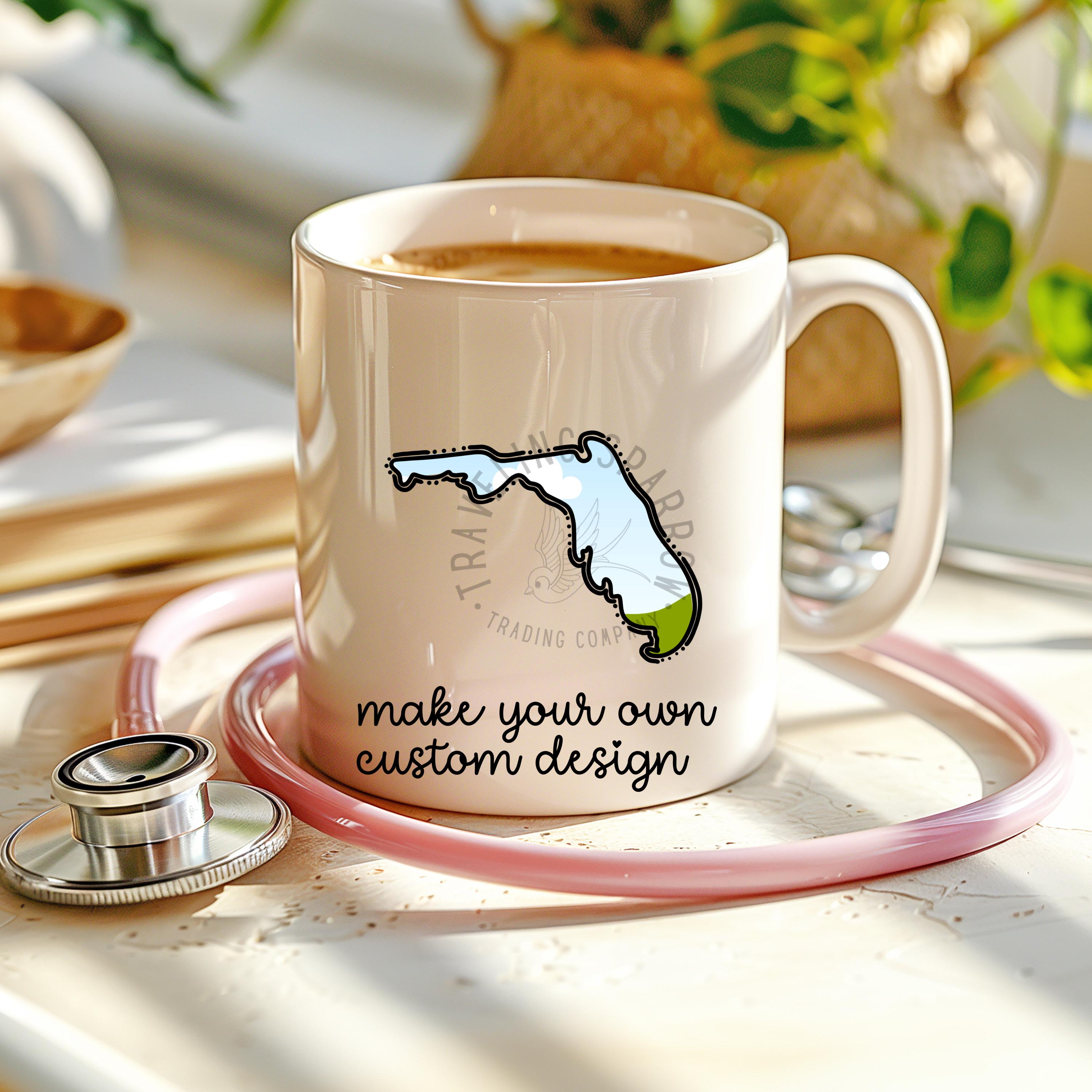 Editable Florida State Frame PNG: Canva Template for Sublimation ...