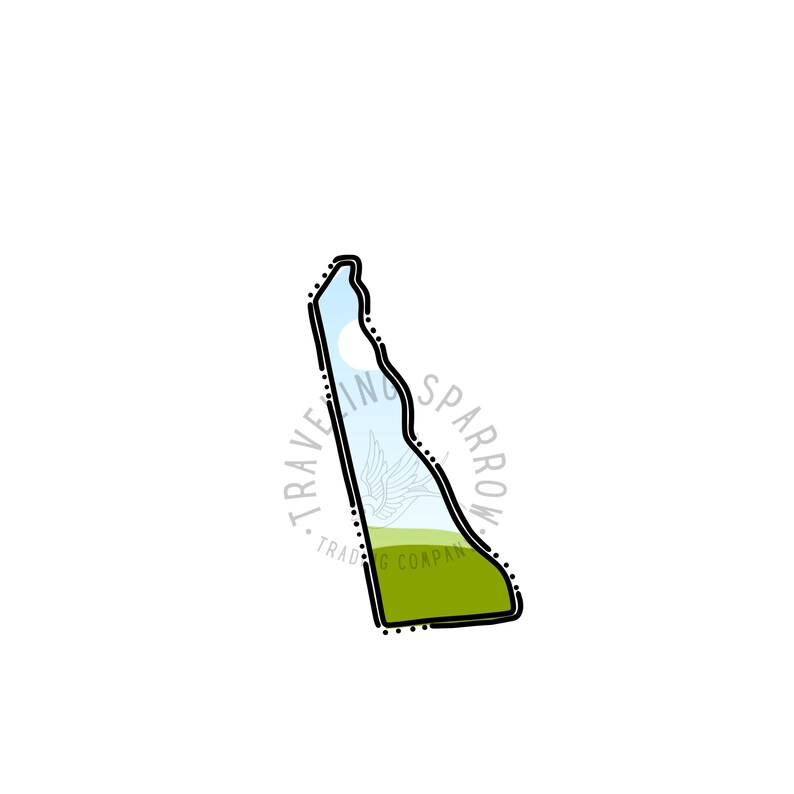 Editable Delaware State Frame PNG: Canva Template for Sublimation ...