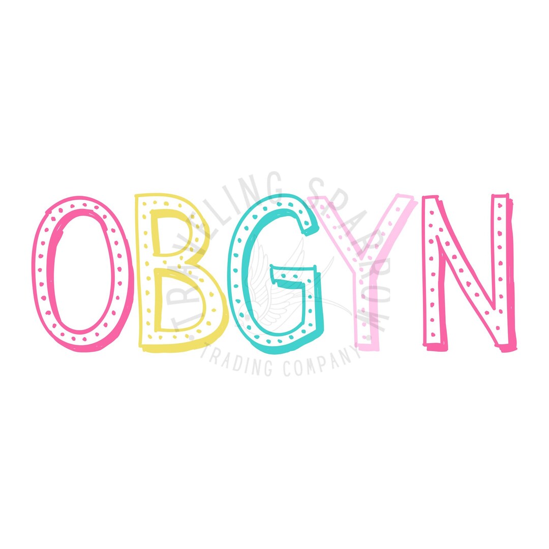 OBGYN Design, Colorful Letters (digital Download) - Etsy