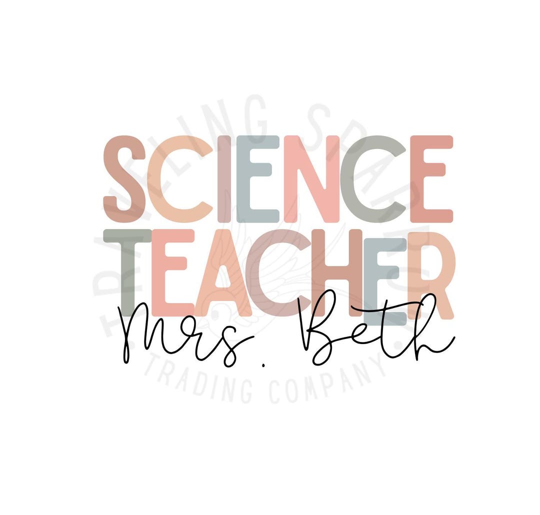 Custom Science Teacher Shirt PNG, Teacher Shirt Design, Personalized ...