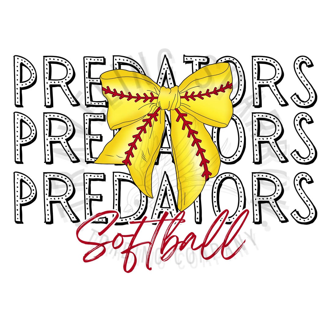 Custom Predators Mascot Softball PNG, School Spirit, Digital Download ...