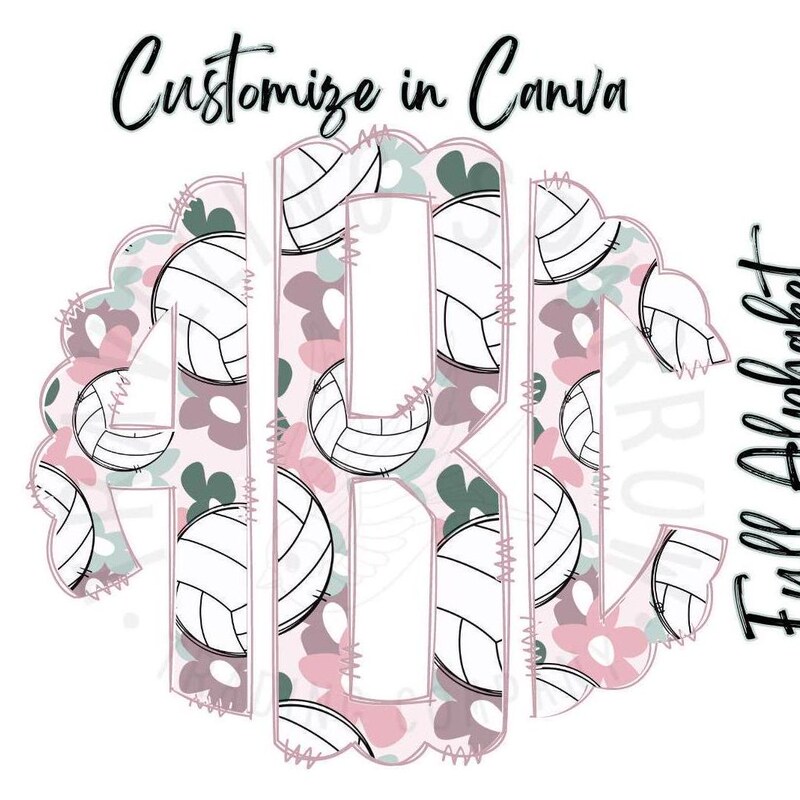 Volleyball Monogram - Etsy