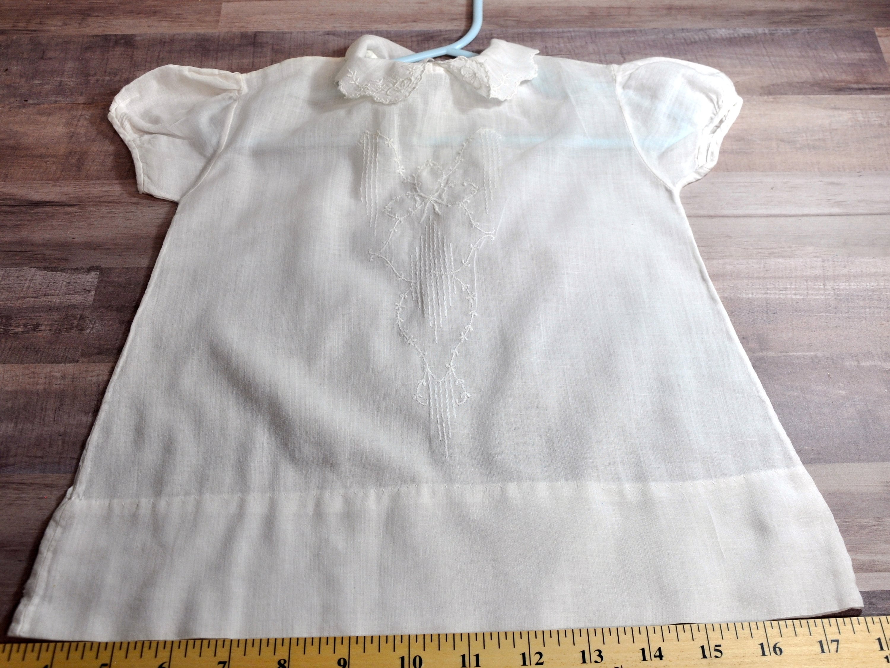 Antique Handmade Heirloom Baby Dress White Cotton Hand Embroidery ...
