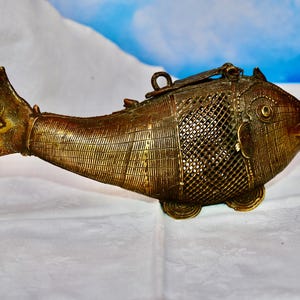 Antique Dhokra Bronze Fish: Tribal Art Incense Burner, Circa 1890 - Etsy