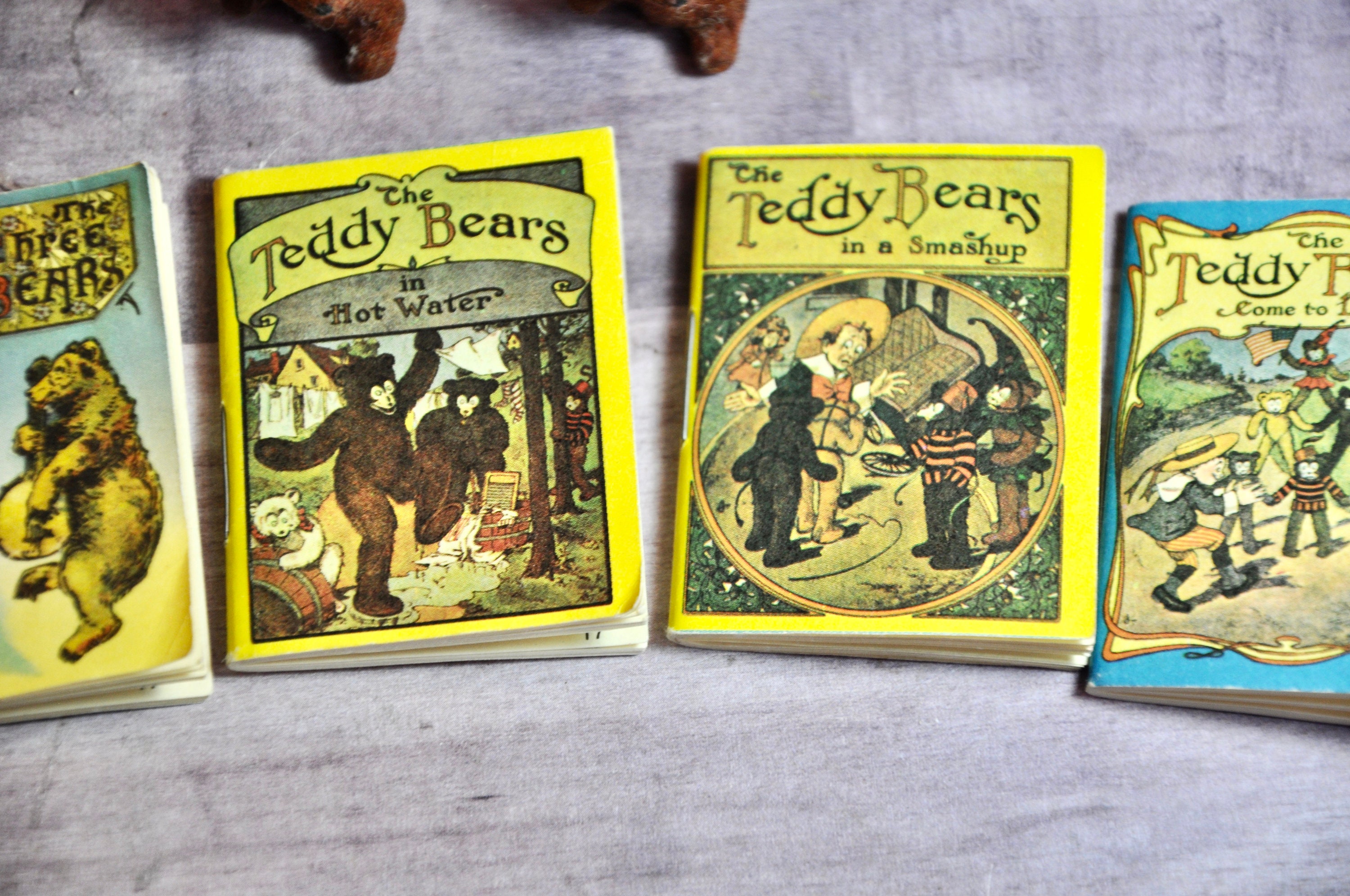 Miniature Teddy Bear Story Books Set of 5 With Two Bears in - Etsy