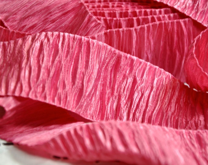 Ruched Ribbon Made in France Rayon 3 Yards Antique Gallon Plisse Ribbon ...