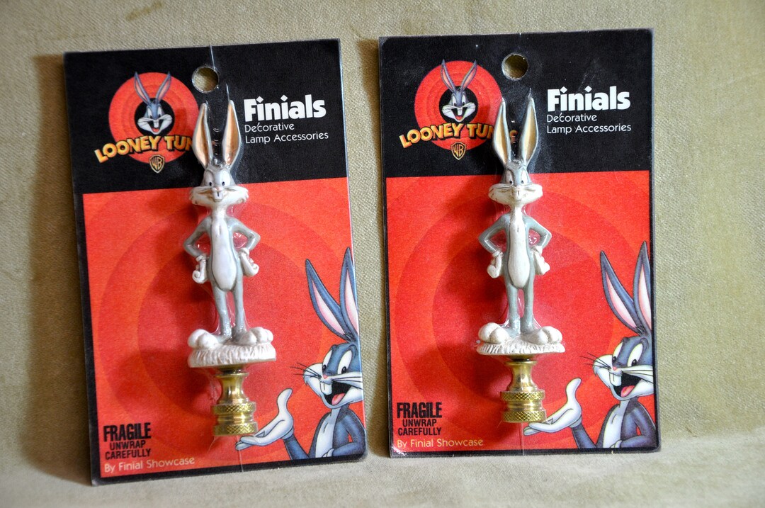 Lamp Finials New Old Stock Factory Sealed Set of 2 Vintage Bugs Bunny ...