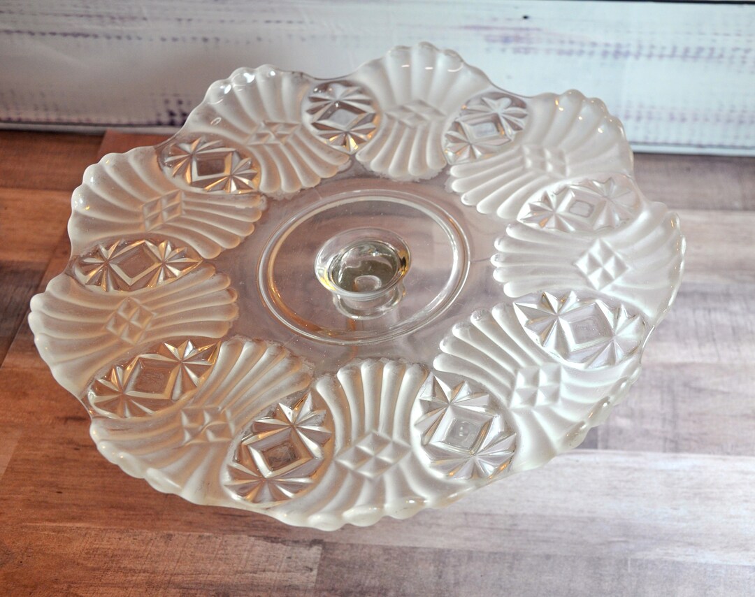 Rare Antique Robinson Glass Cake Stand: Vera Pattern EAPG Pedestal - Etsy