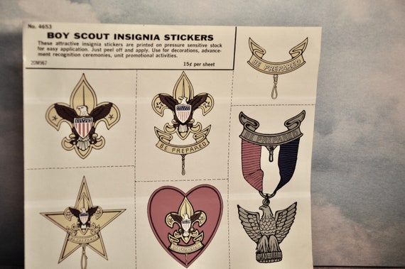 Vintage Boy Scout Insignia Sticker New Old Stock Authentic | Etsy