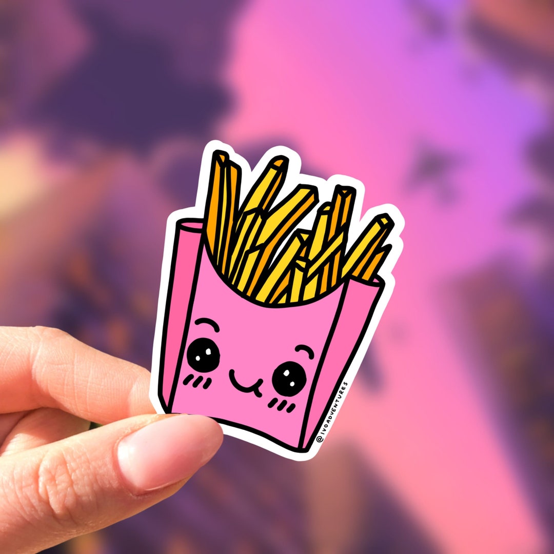 Pink Fries Sticker - Etsy