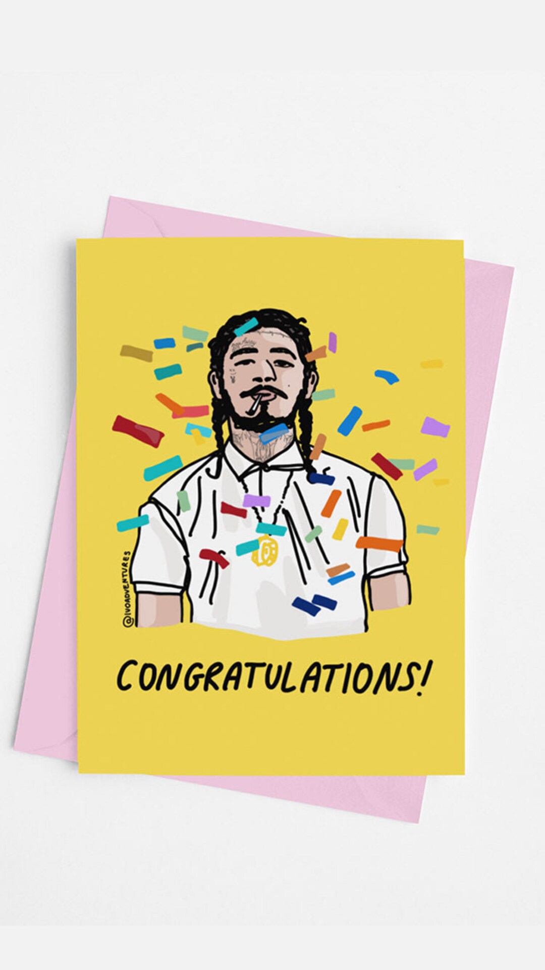 Card Congratulations Post Malone - Etsy