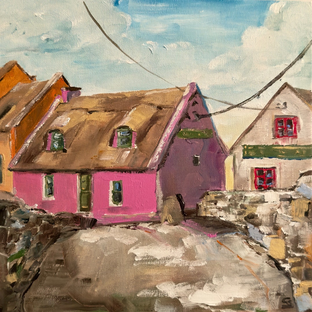 Doolin Irish Village, Original Oil Painting Landscape on Canvas - Etsy
