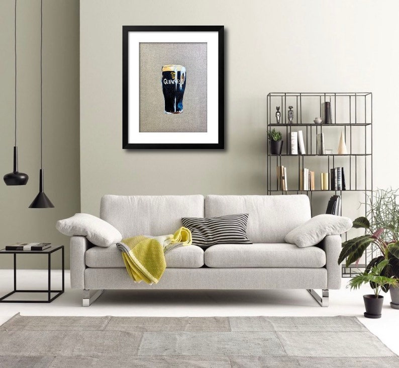 Pint of Irish Stout Original Oil Painting on Wrapped Canvas - Etsy