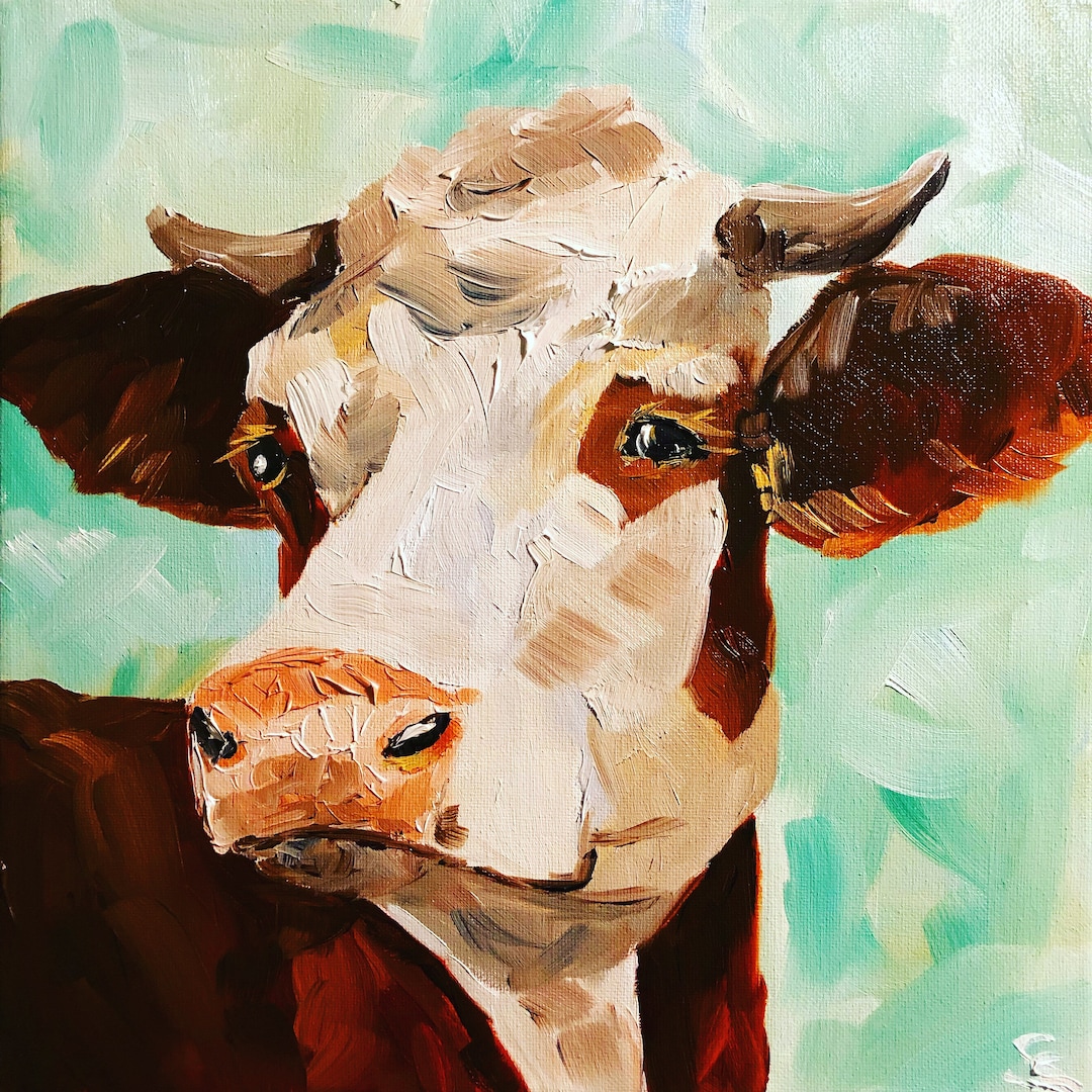 Grumpy Cow Portrait Limited Edition Fine Art Giclee Print - Etsy