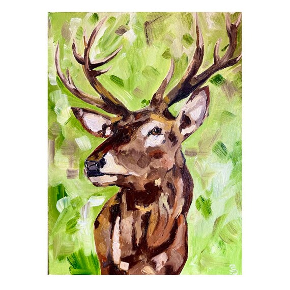 Stag Head Painting