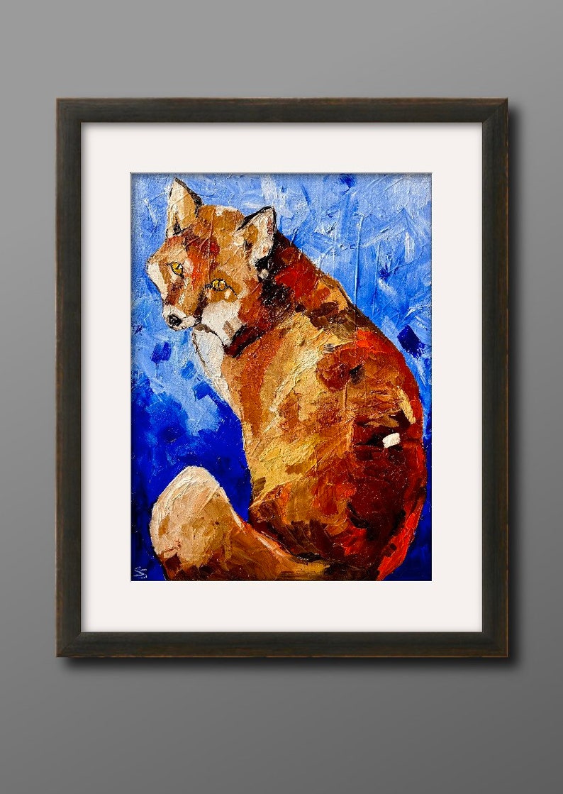 Irish Fox Original Oil Painting on Cotton Wrapped Canvas - Etsy