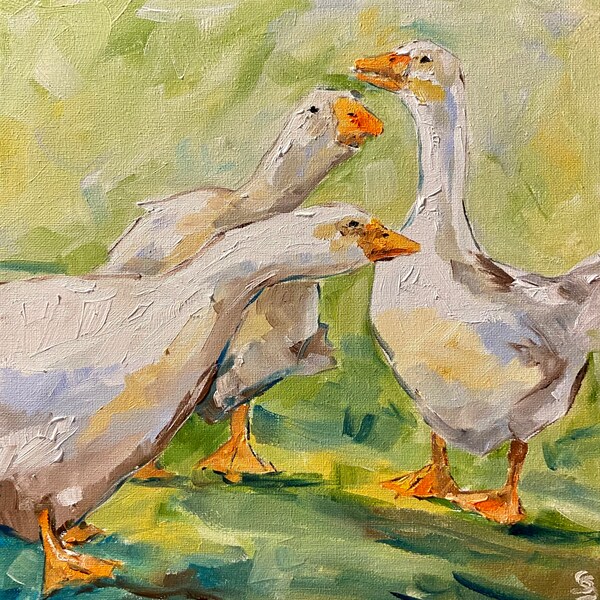 Geese Painting - Etsy