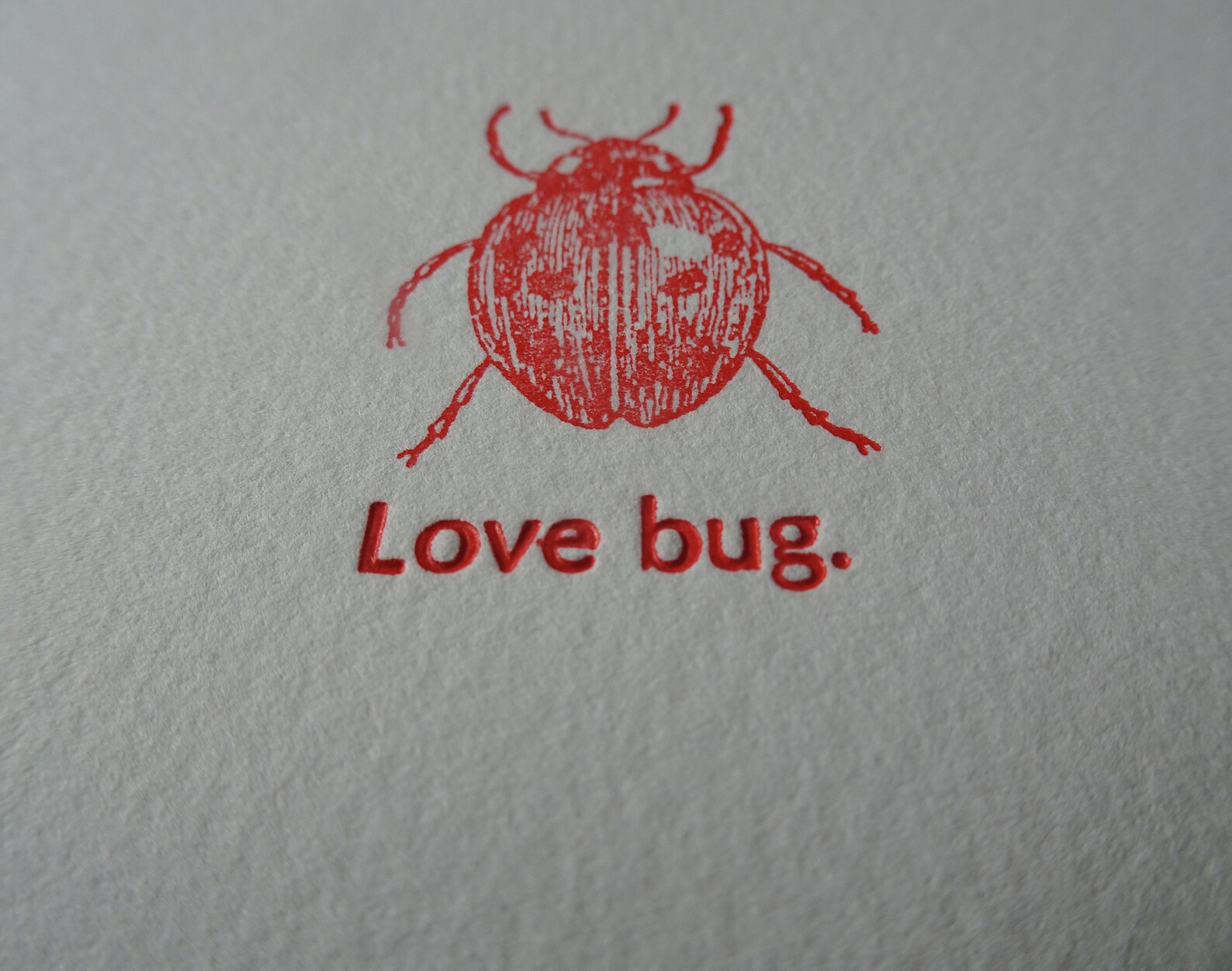 Love Bug Letterpress Card - Etsy UK