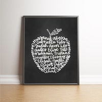 Apple Chalkboard - Etsy