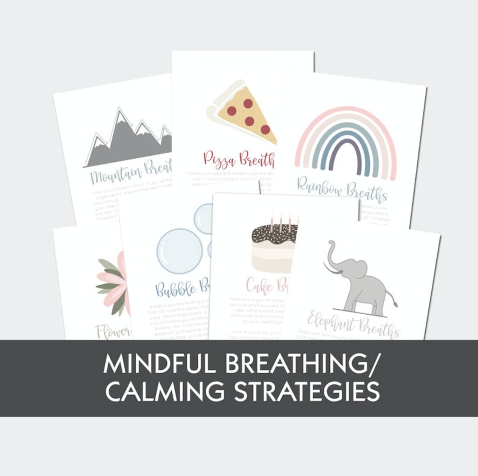 Mindful Breathing Calming Strategies Mindfulness Breathing - Etsy