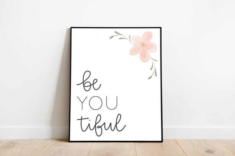 Beyoutiful Be Yourself Confidence Printable Girl Room - Etsy