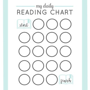 Reading Chart, Daily Reading Tracker, Reading Reward, Daily Reading ...