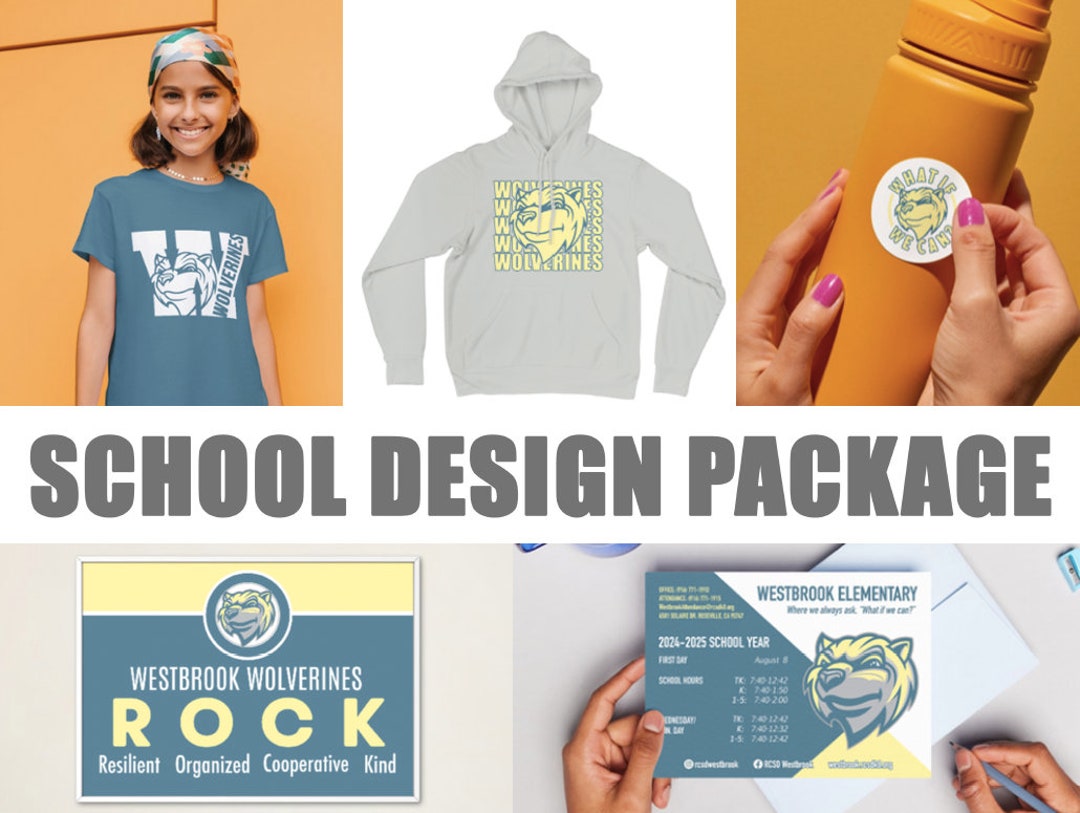 School Design Package, Elementary School Branding, School Spirit Wear ...