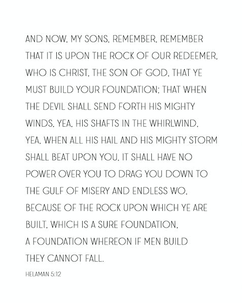 Helaman 5:12 Scripture Printable Book of Mormon Firm | Etsy