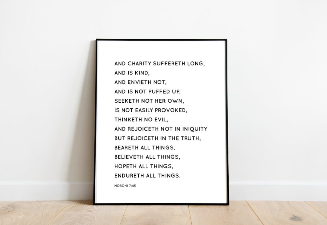 Moroni 7:45 Charity Scripture Art Print (digital Download) - Etsy