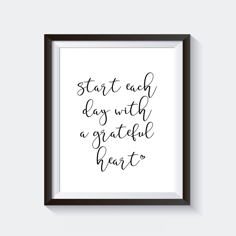 Grateful Heart Gratitude Printable Start Each Day With a - Etsy