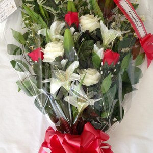 Artificial Silk Funeral Flower Sheath Tribute Wreath Sympathy Rose Lily ...