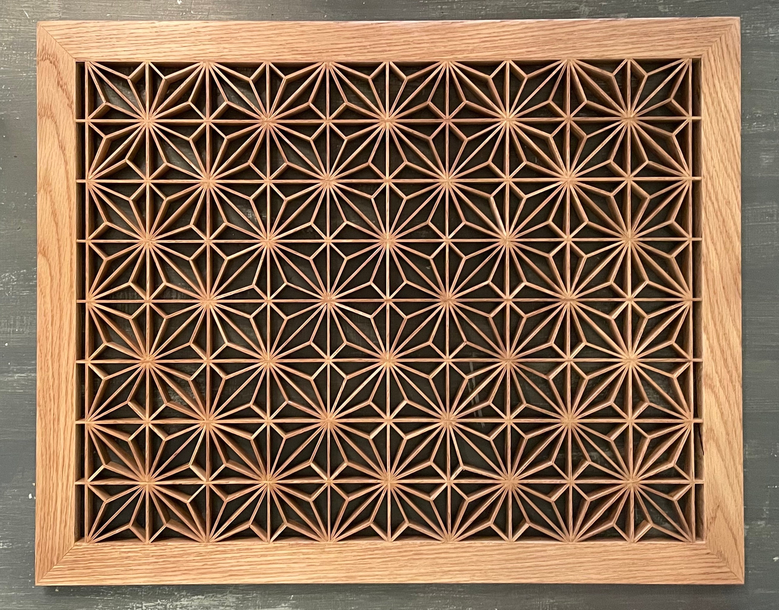 20" X 25" Kumiko Inspired Red Oak Return Duct Cover - Etsy