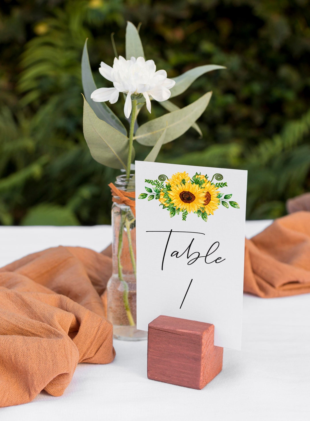 Sunflower Wedding Table Numbers/rustic Table Numbers/table Numbers for ...