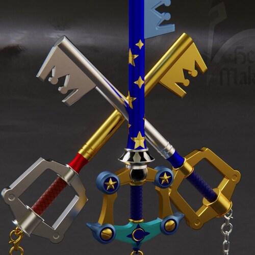 Kingdom Key Kingdom Key D and KH 3 Mickey Keyblade for 3d - Etsy