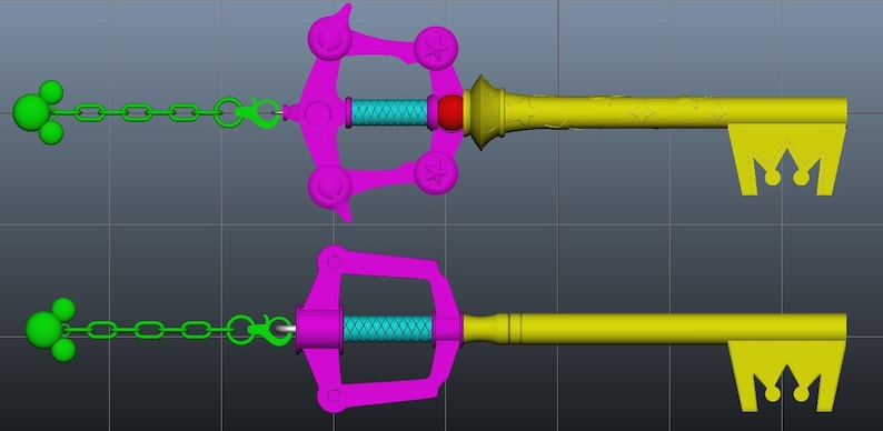 Kingdom Key Kingdom Key D and KH 3 Mickey Keyblade for 3d - Etsy