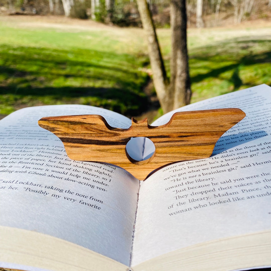 Wooden Book Buddy Thumb Page Holder natural Hardwood Book Accessories ...