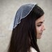 Small Catholic Veil Church or Chapel Round Cap Rhinestones Mantilla ...