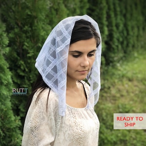 Church 6 Colors Lace Headband Kerchief Multi-style Headwrap Latin Mass ...