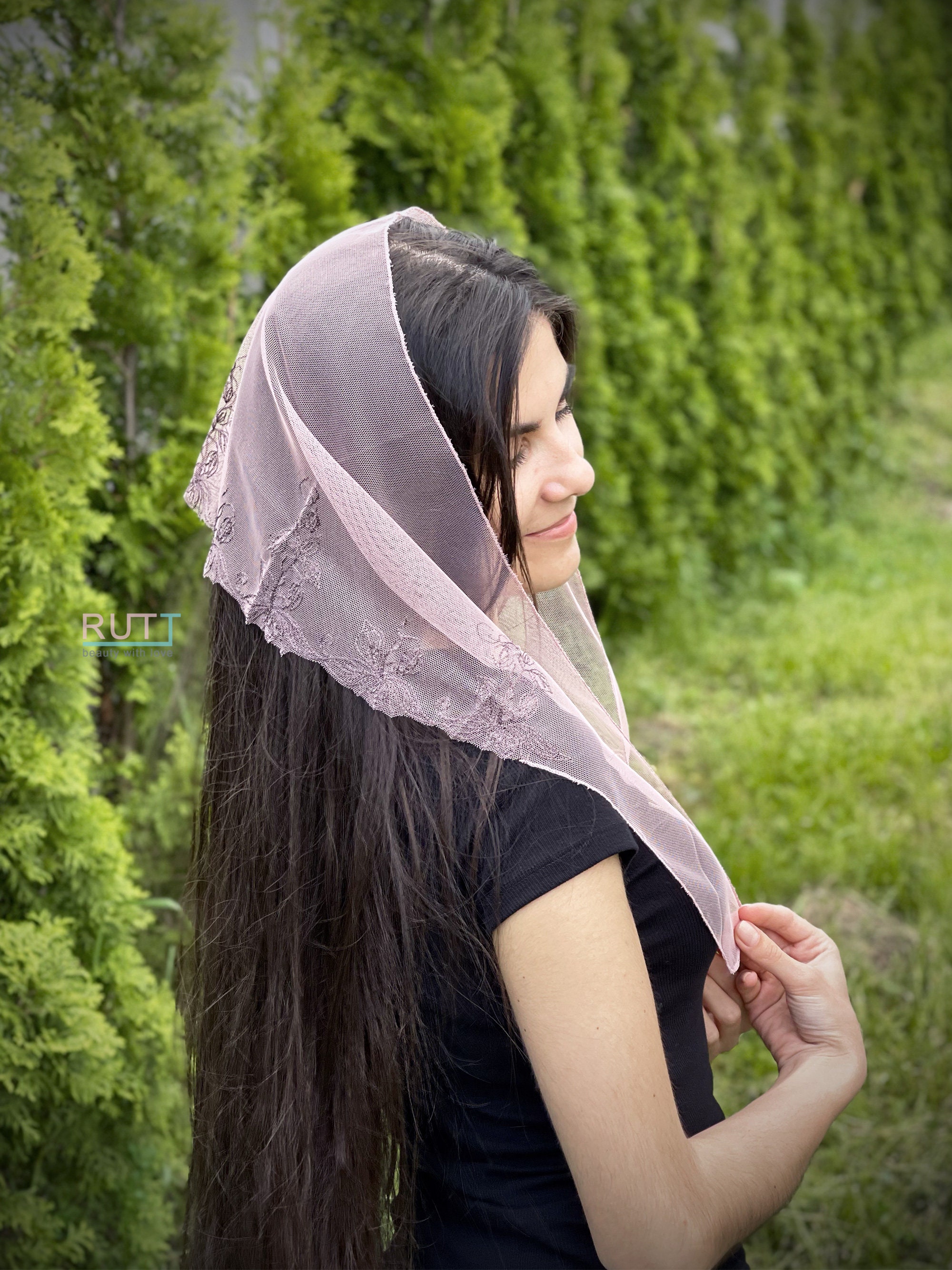 Bestickter Schal Kopftuch Kirchenschal Kopfbedeckung orthodoxe | Etsy