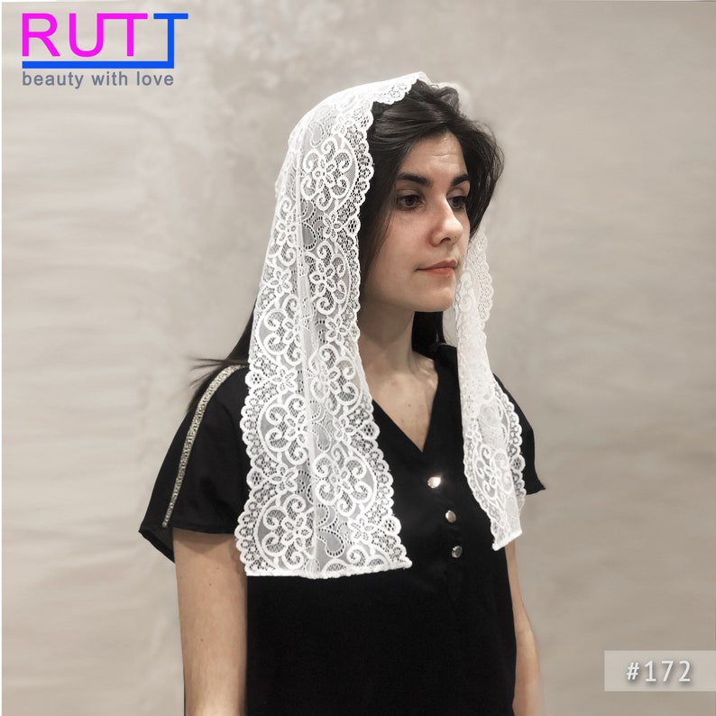 Stretch Lace Scarf Head Band Church Head Covering Orthodox Shawl ...