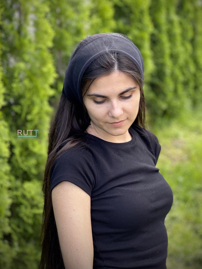 Church Triangle Kerchief With Embroidered Corner Head Covering Orthodox ...