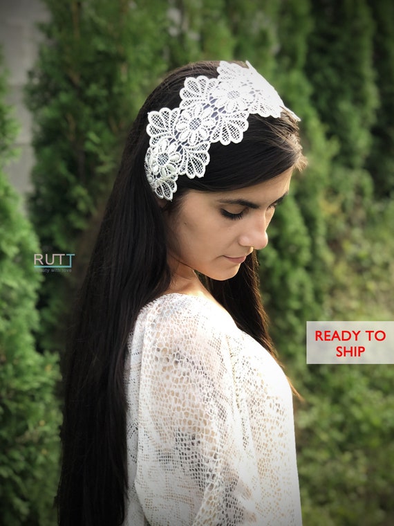 Lace Headband Church head covering Orthodox Church or Chapel | Etsy