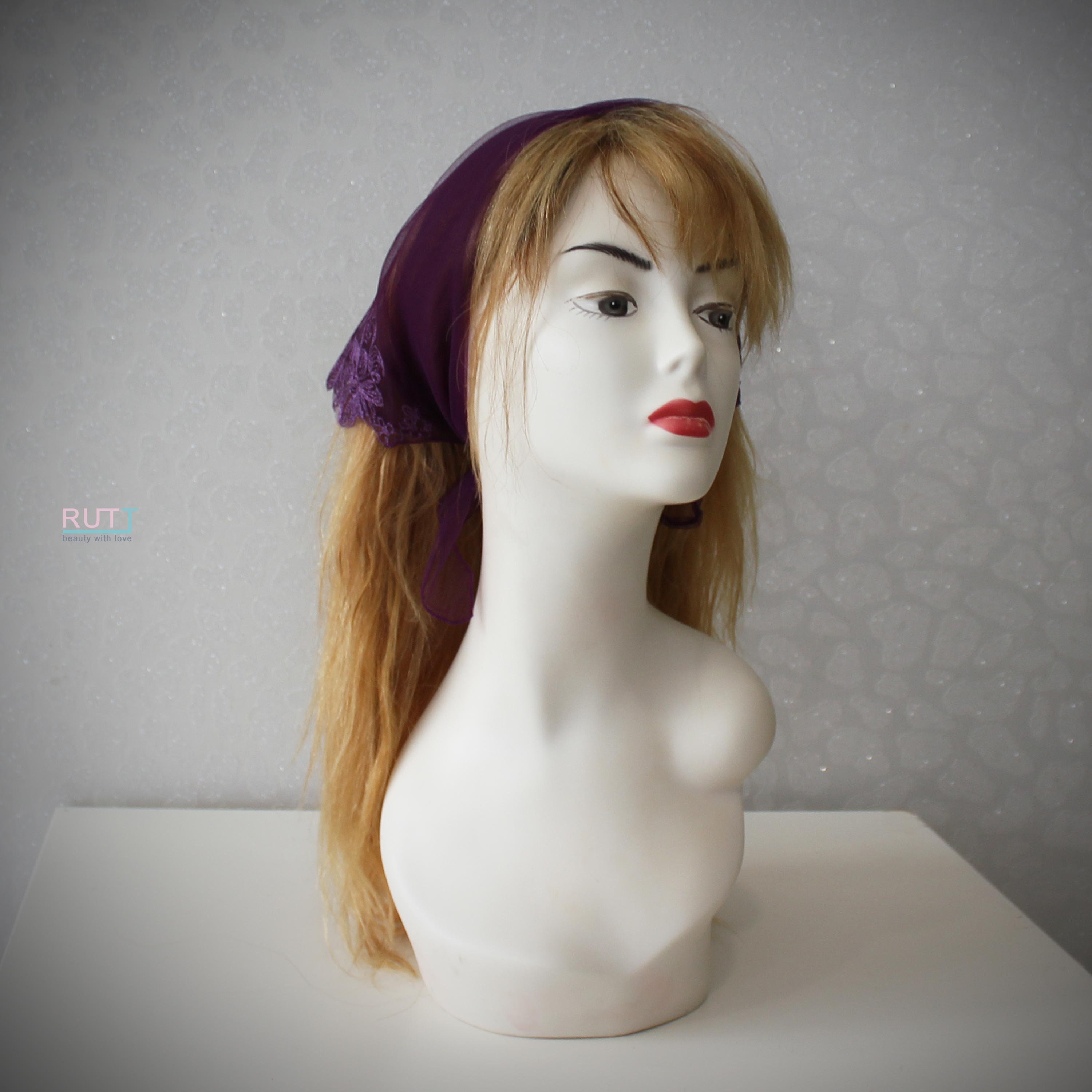 Church Square Kerchief With Embroidered Corner Head Covering Orthodox ...