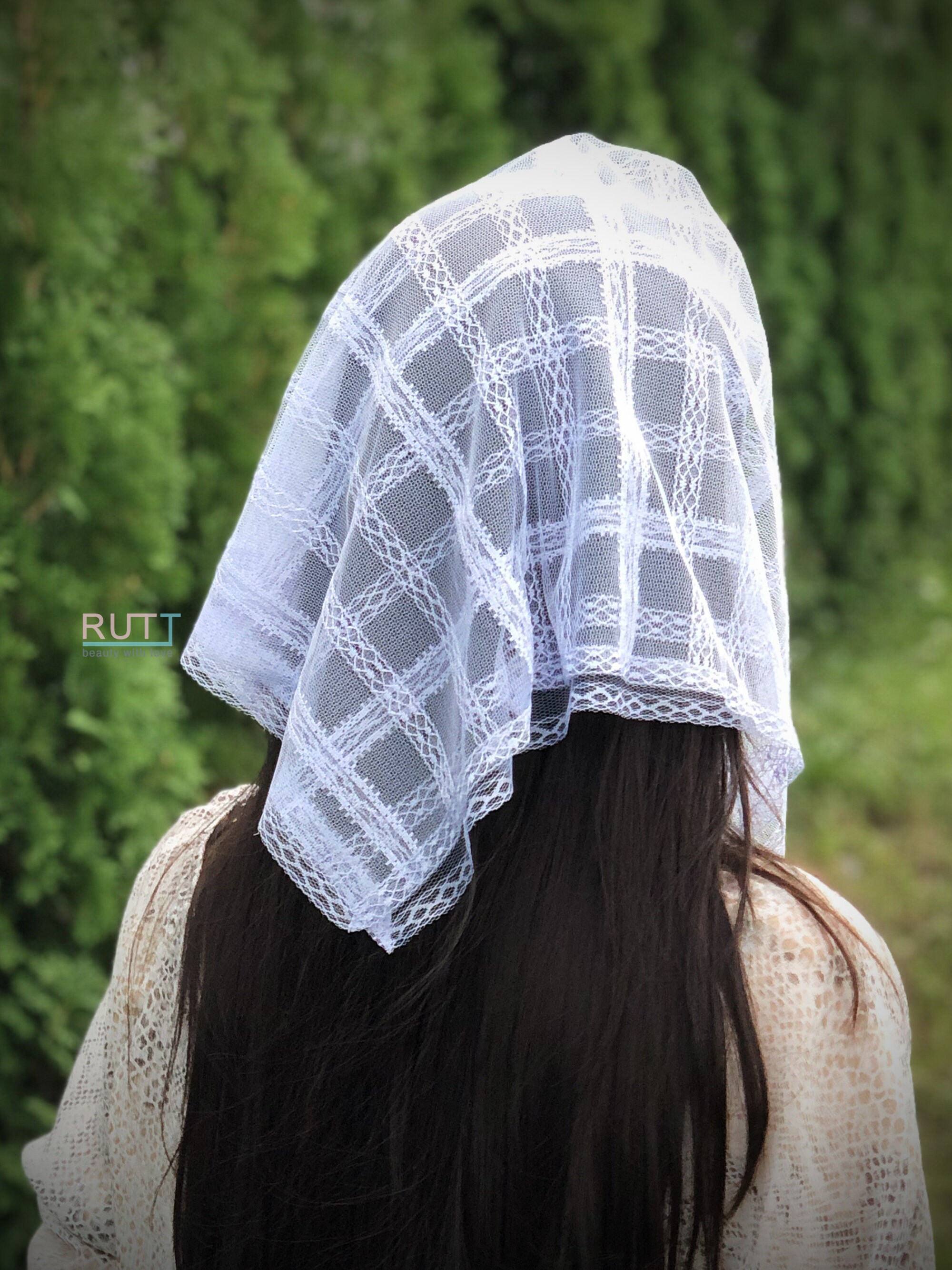 Church 6 Colors Lace Headband Kerchief Multi-style Headwrap Latin Mass ...