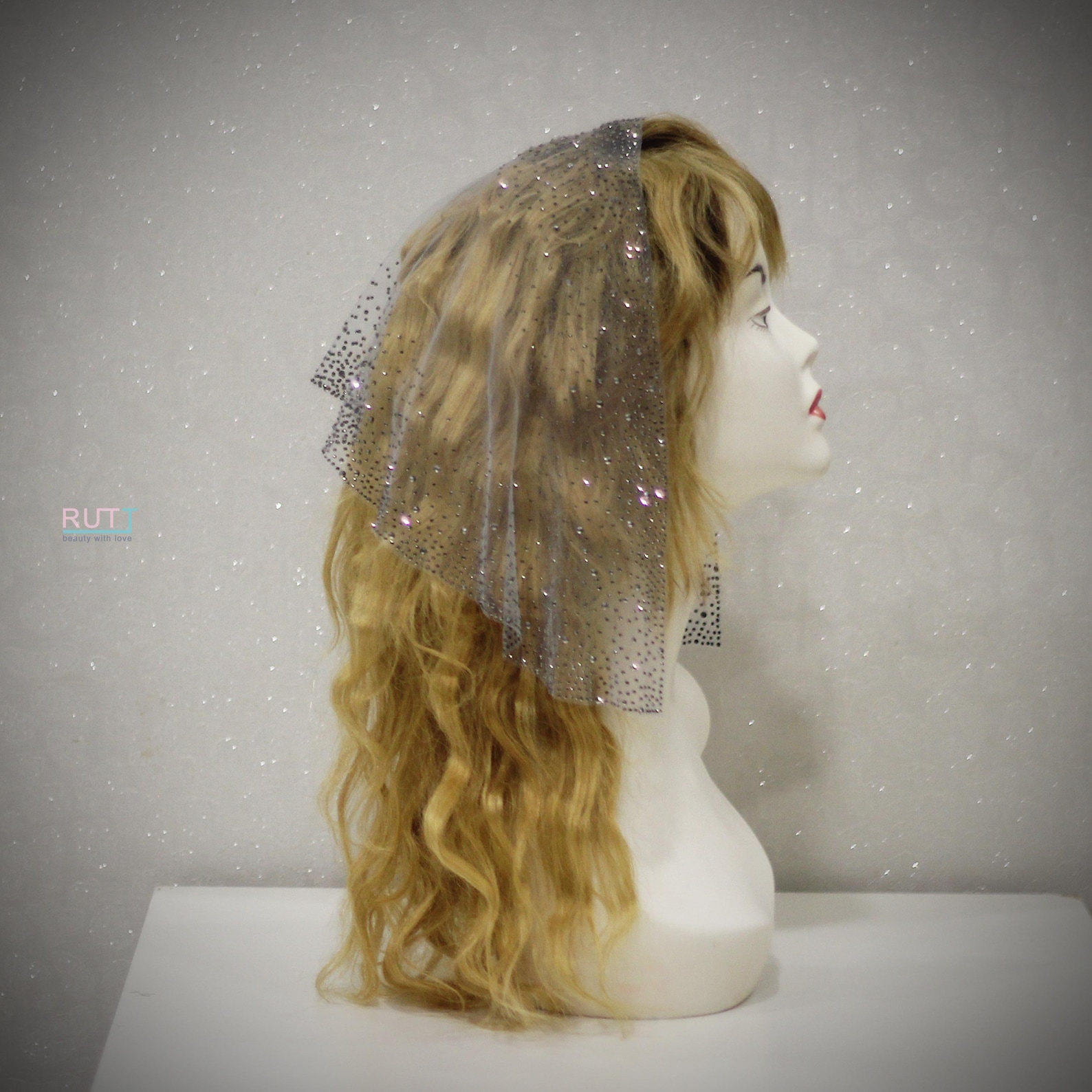 Grey Head Covering Wrap Orthodox Veils With Rhinestone - Etsy