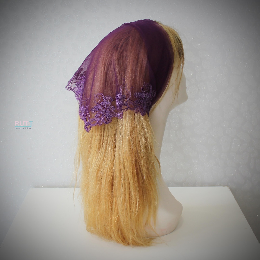 Church Square Kerchief With Embroidered Corner Head Covering RUTTSHOP ...