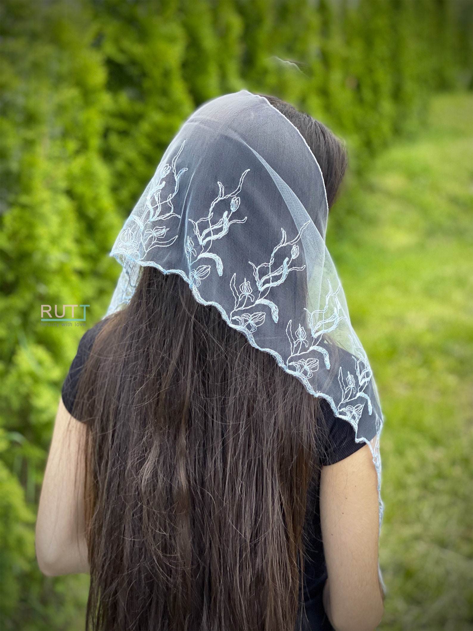 RUTTSHOP Church Scarf Head Covering Embroidered Orthodox Veil - Etsy UK