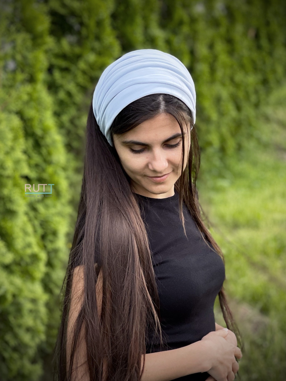 6 in 1 Head Covering Stretch Velvet Headband\cowl Style\snood Covering ...