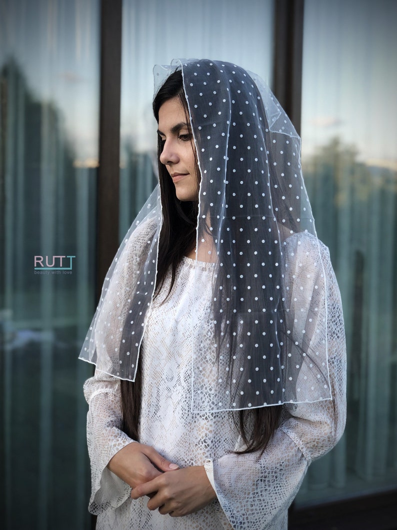 Elegant Dotted Scarf Church Head Covering Orthodox Head Wrap - Etsy UK