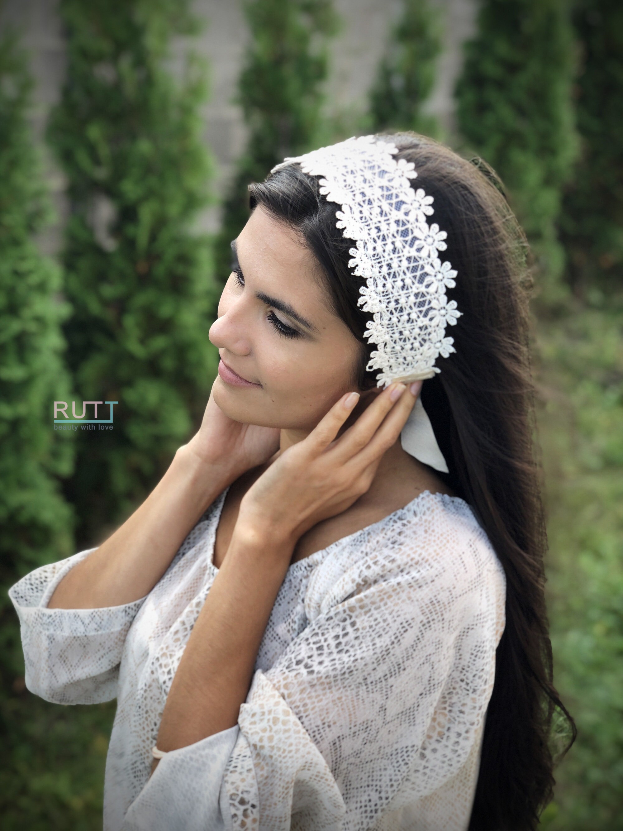 Lace Headband Church Head Covering Orthodox Church or Chapel Head Wrap ...